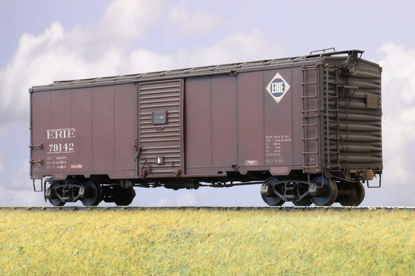 Rich Yoder Models Erie Railroad 40' Steel Sheathed Box Car with Dreadn ...