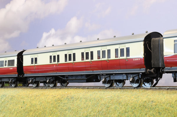 Darstaed Coarse Scale O Set of 3 SR Manusell Coaches BR Crimson & Crea ...