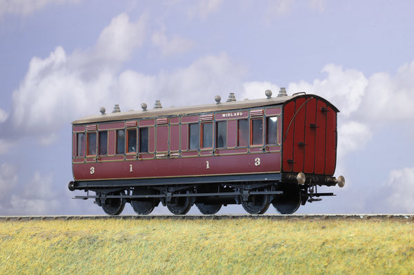 WORKSHOP Finescale O Gauge Midland Railway Six Wheel Composite Luggage - Ellis Clark Trains